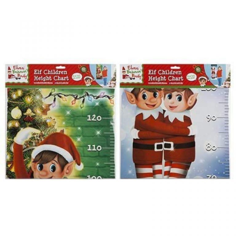 Children's Naughty Elf Height Chart - Novelty Christmas Decorations ...