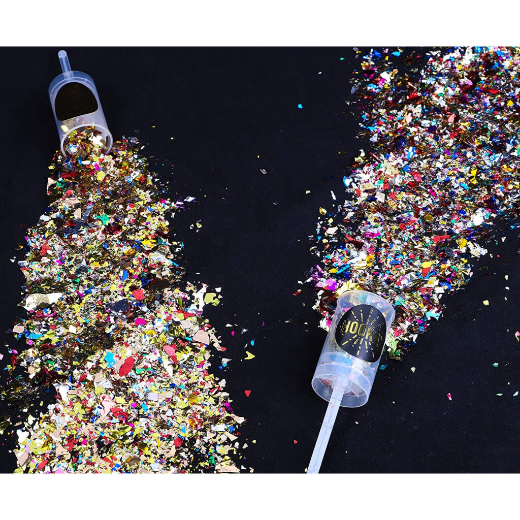Pack of 6 - Confetti Push Poppers - Party Decorations - Christmas Shop