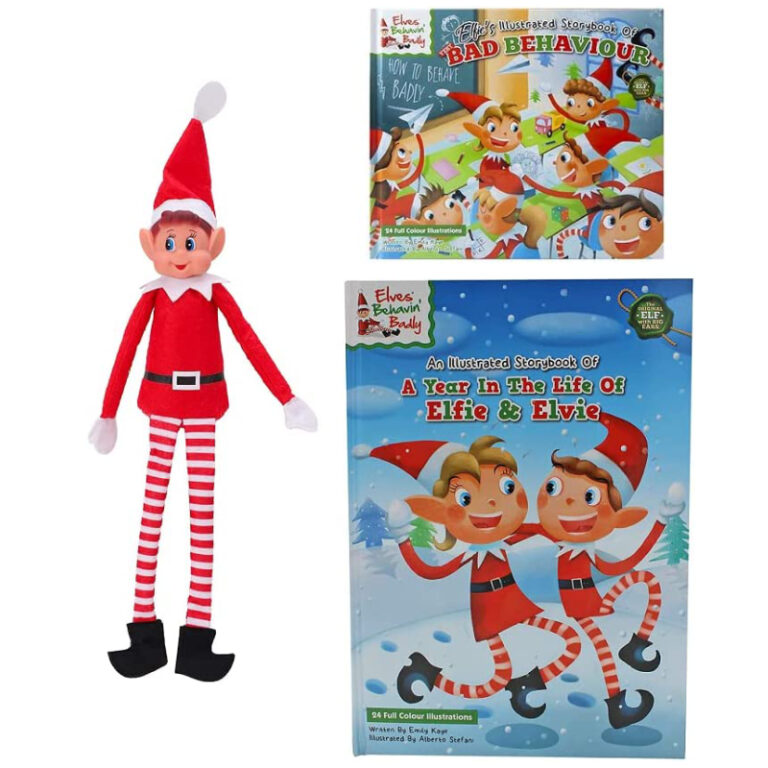 Elves Behavin' Badly 2 x Elf Books and Boy Elf Pack - Elfie - Festive ...
